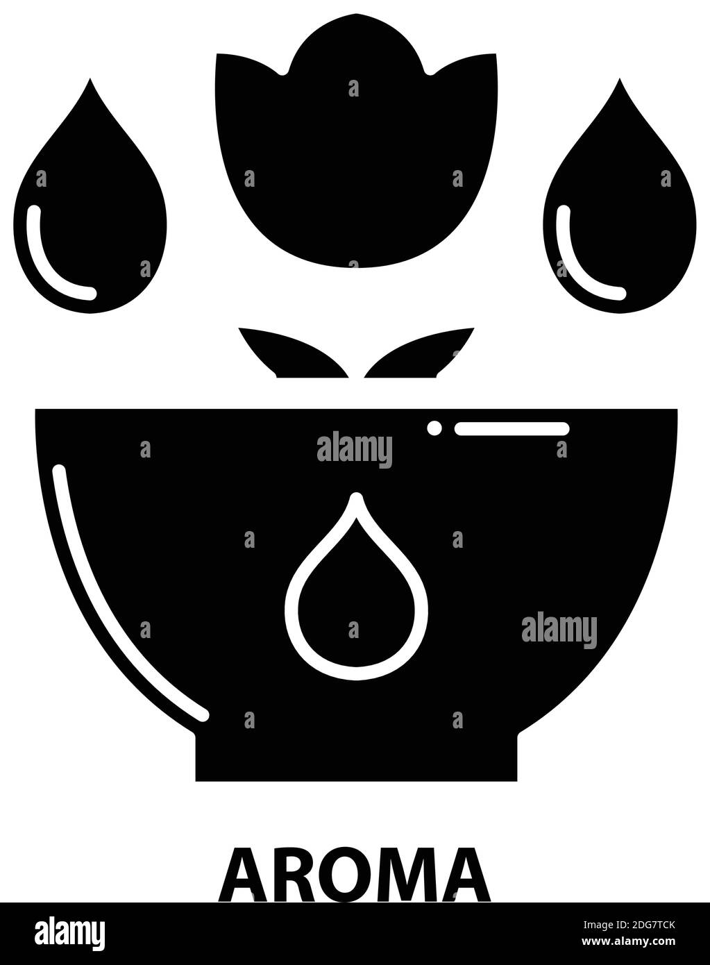 aroma icon, black vector sign with editable strokes, concept ...