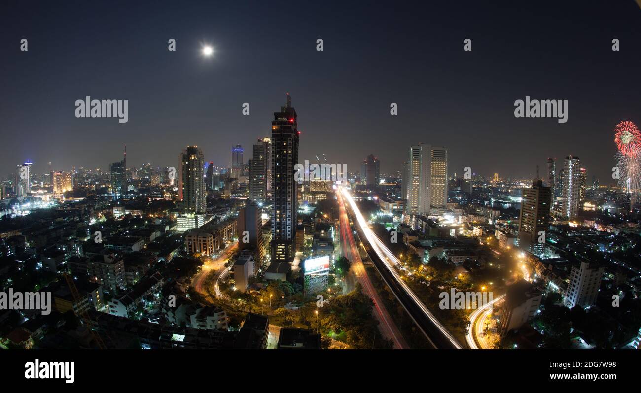 Panorama city night thailand bangkok hi-res stock photography and ...
