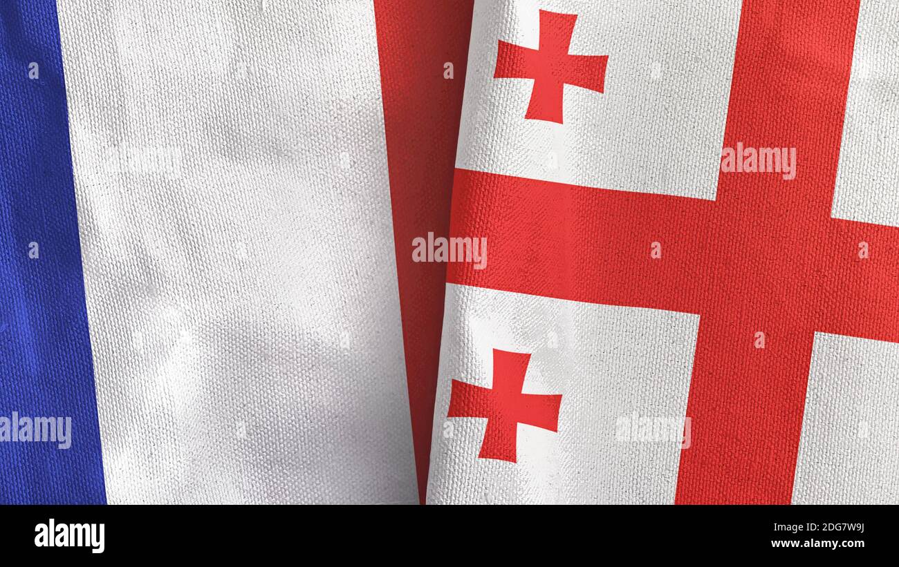 Georgia france two flags hi-res stock photography and images - Alamy