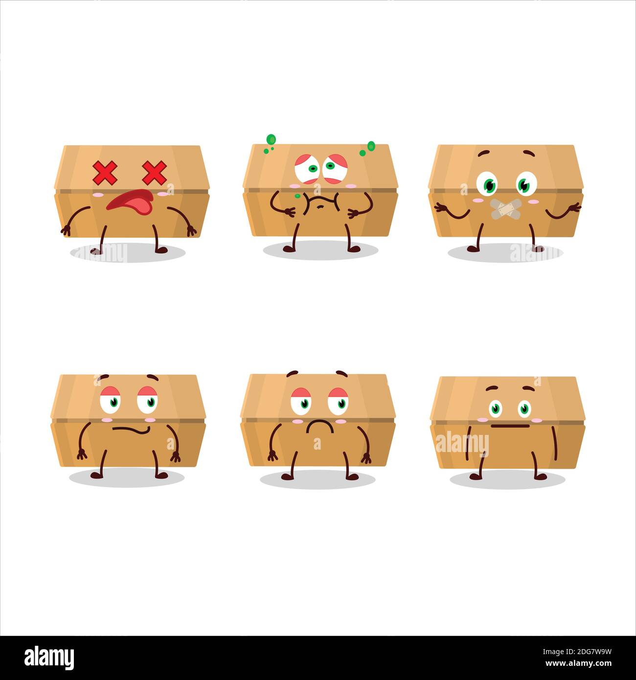 Food pack cartoon character with nope expression. Vector illustration ...