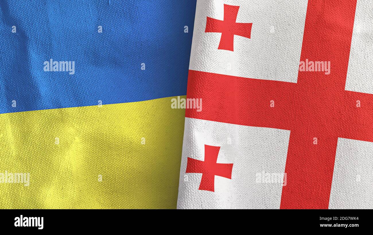 Georgia ukraine two flags hi-res stock photography and images - Alamy