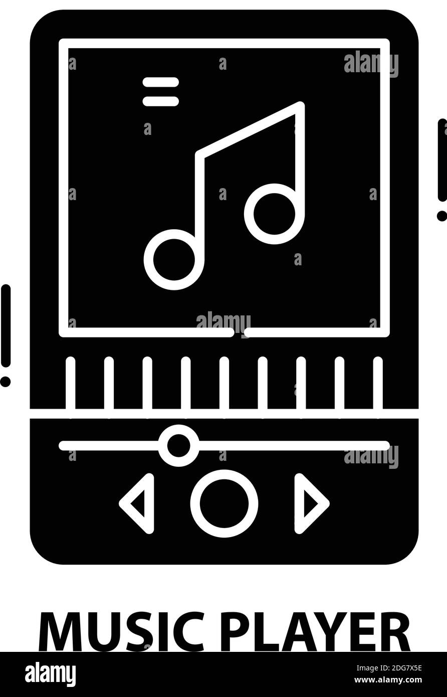 Music player icon Black and White Stock Photos & Images - Alamy