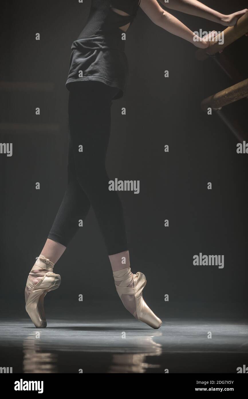 Legs of ballerina Stock Photo - Alamy