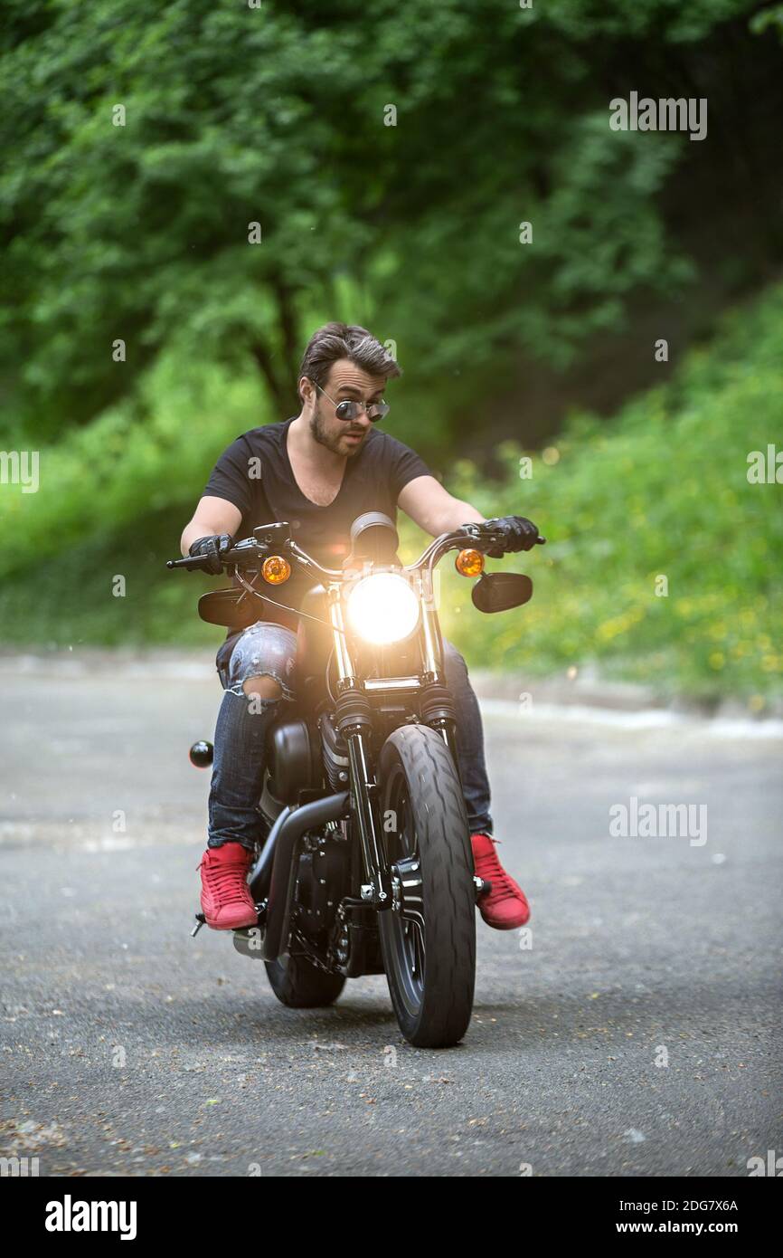 Rider on the motorbike Stock Photo - Alamy