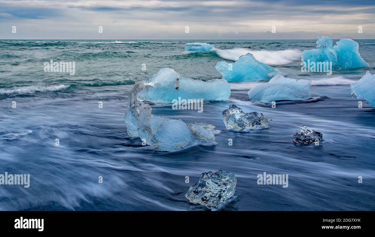 Chunks of ice beach.jpg Stock Photo - Alamy