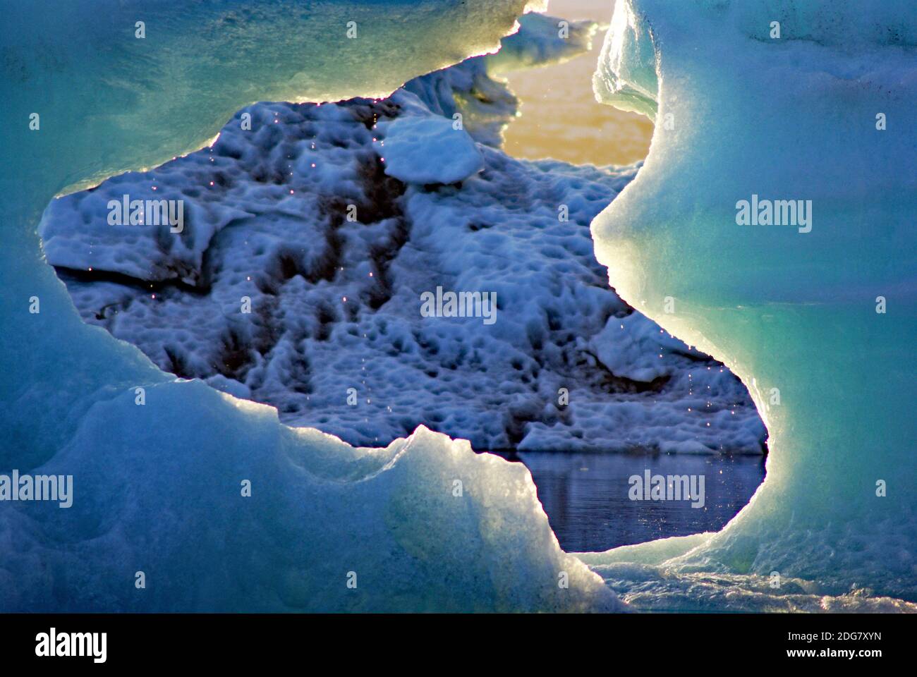 Hole in the ice Stock Photo - Alamy