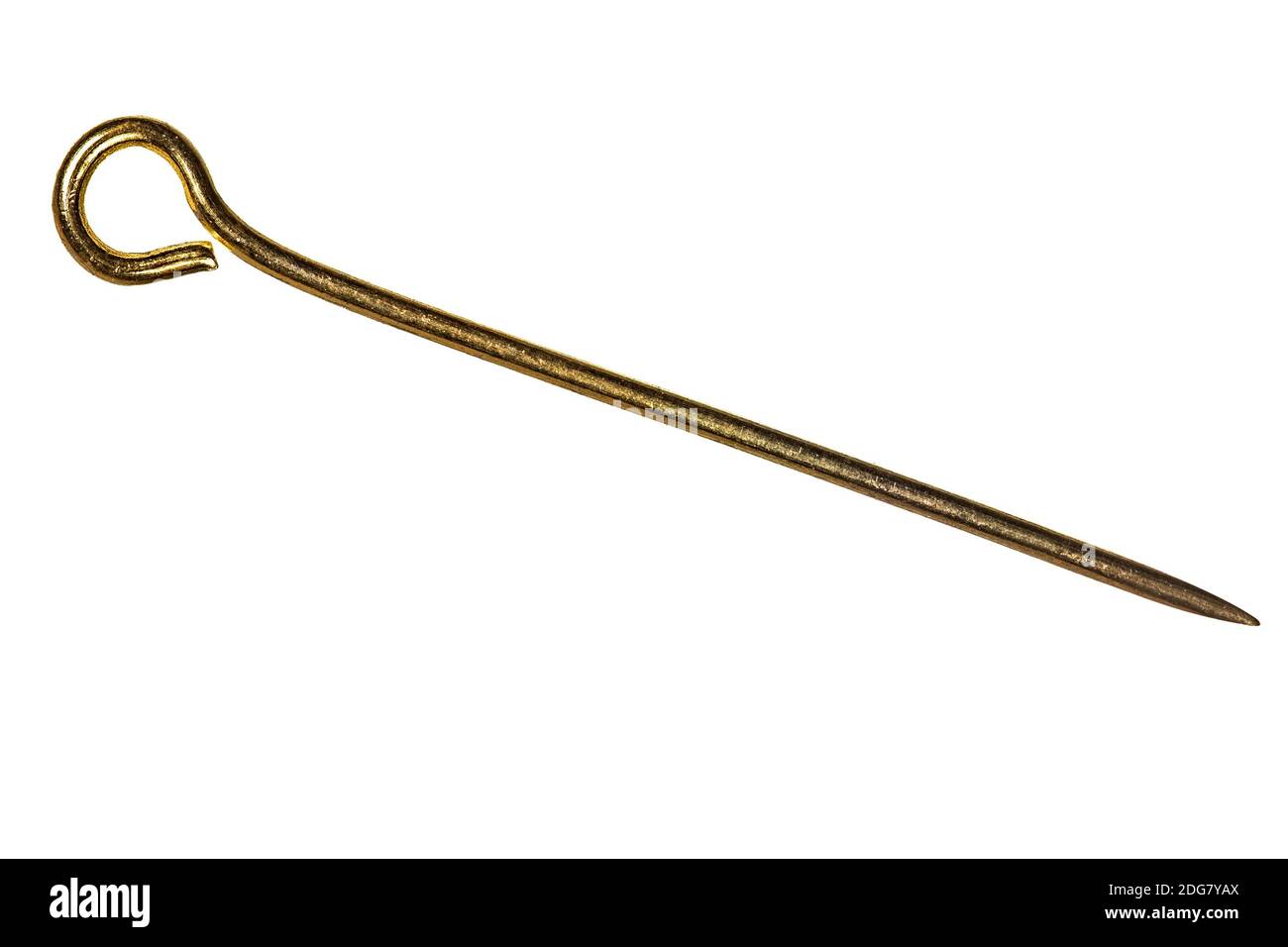 Straight pin, isolated on white background Stock Photo - Alamy
