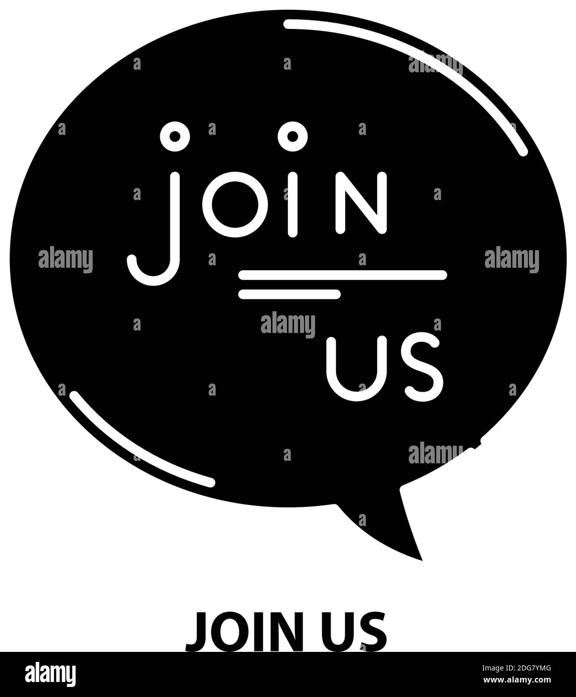 join us icon, black vector sign with editable strokes, concept illustration Stock Vector Image ...