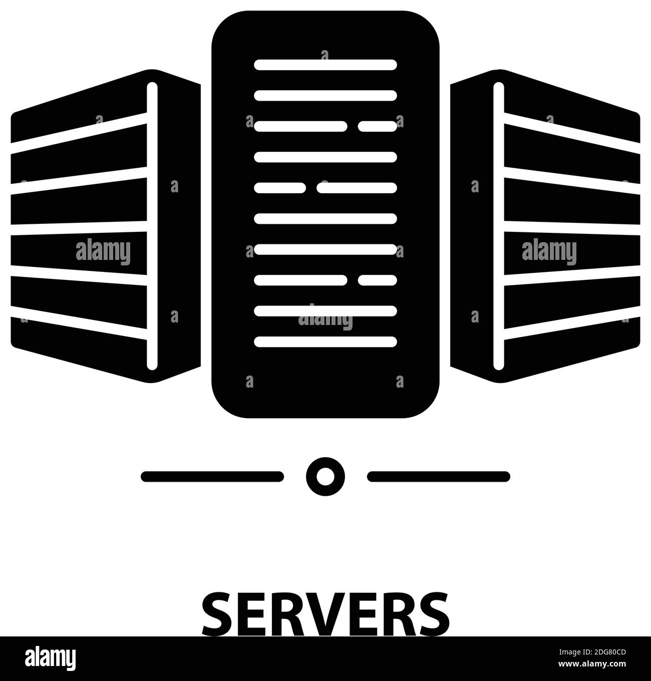 servers icon, black vector sign with editable strokes, concept illustration Stock Vector Image ...