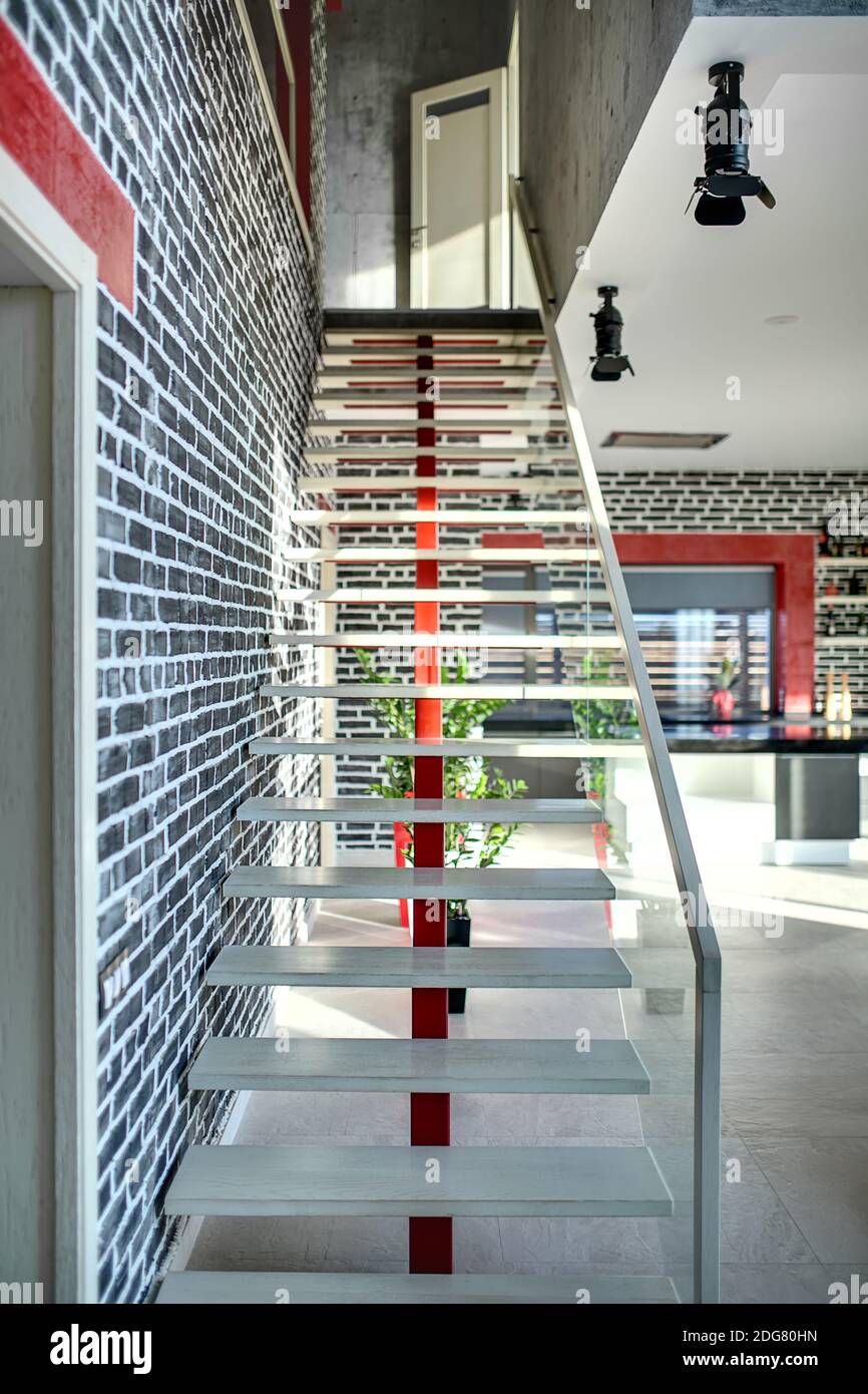 Stylish stair in modern interior Stock Photo - Alamy
