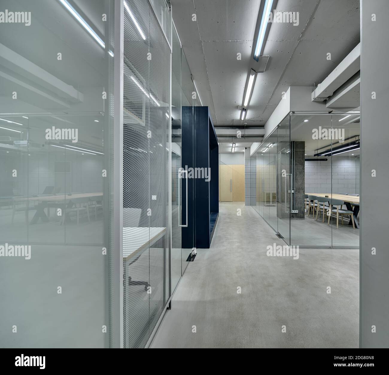 Office in loft style Stock Photo - Alamy