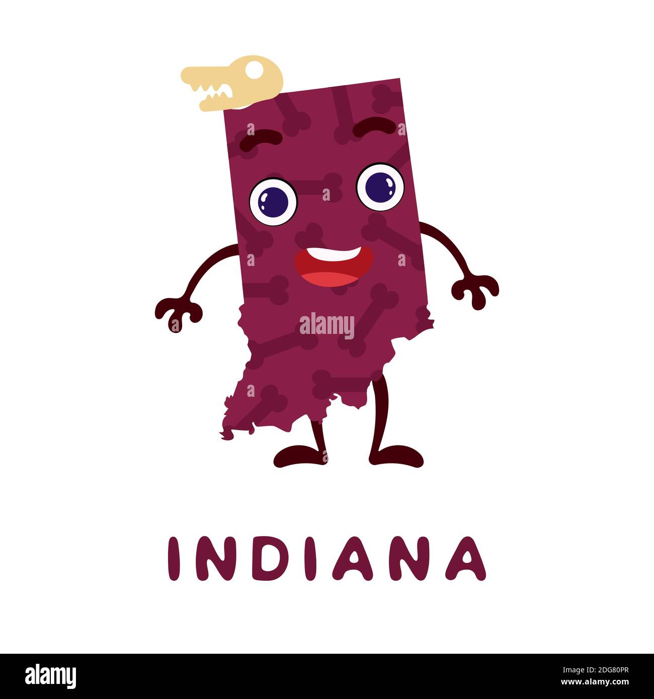 Map Of Indiana State High Resolution Stock Photography and Images - Alamy