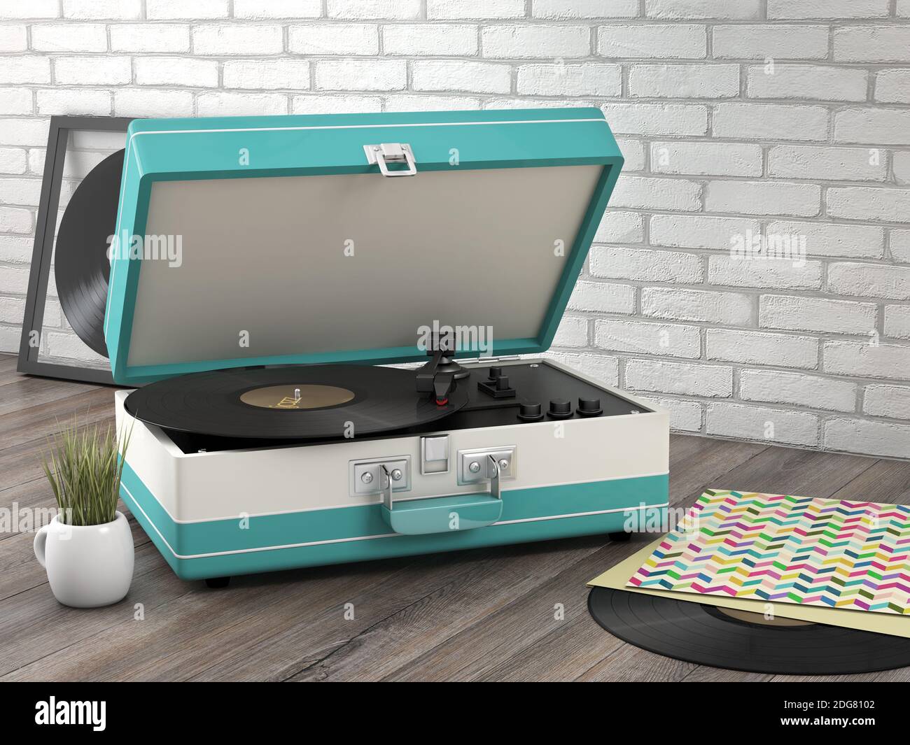 Retro turntable hi-res stock photography and images - Alamy