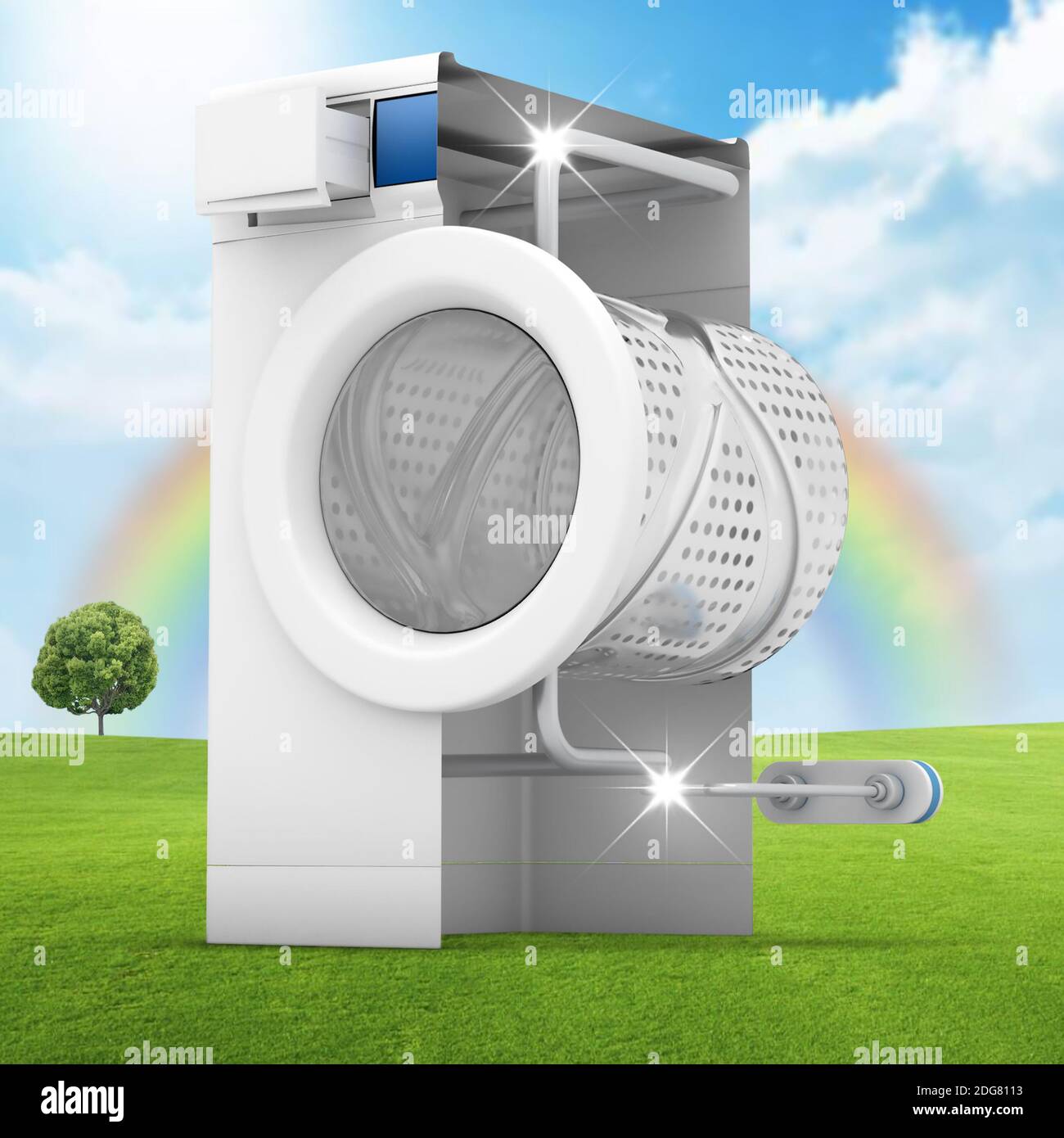 Washing machine clean Stock Photo - Alamy