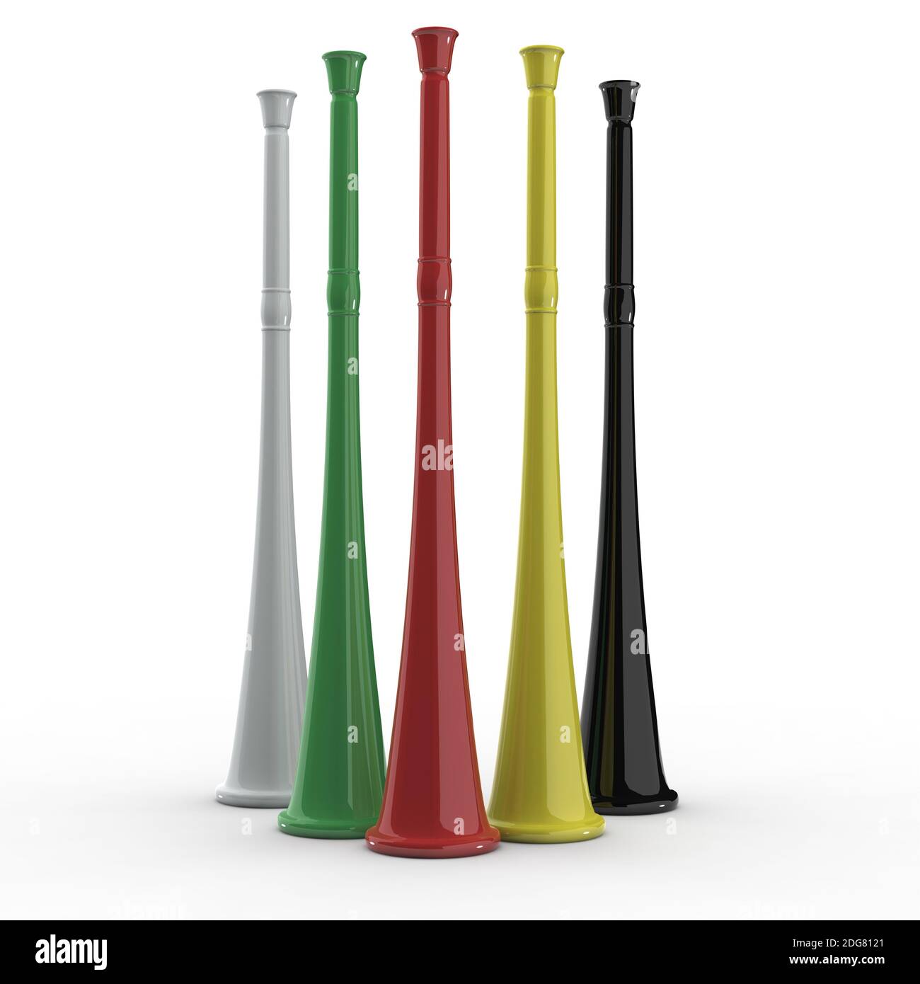 3d vuvuzela horns Stock Photo - Alamy