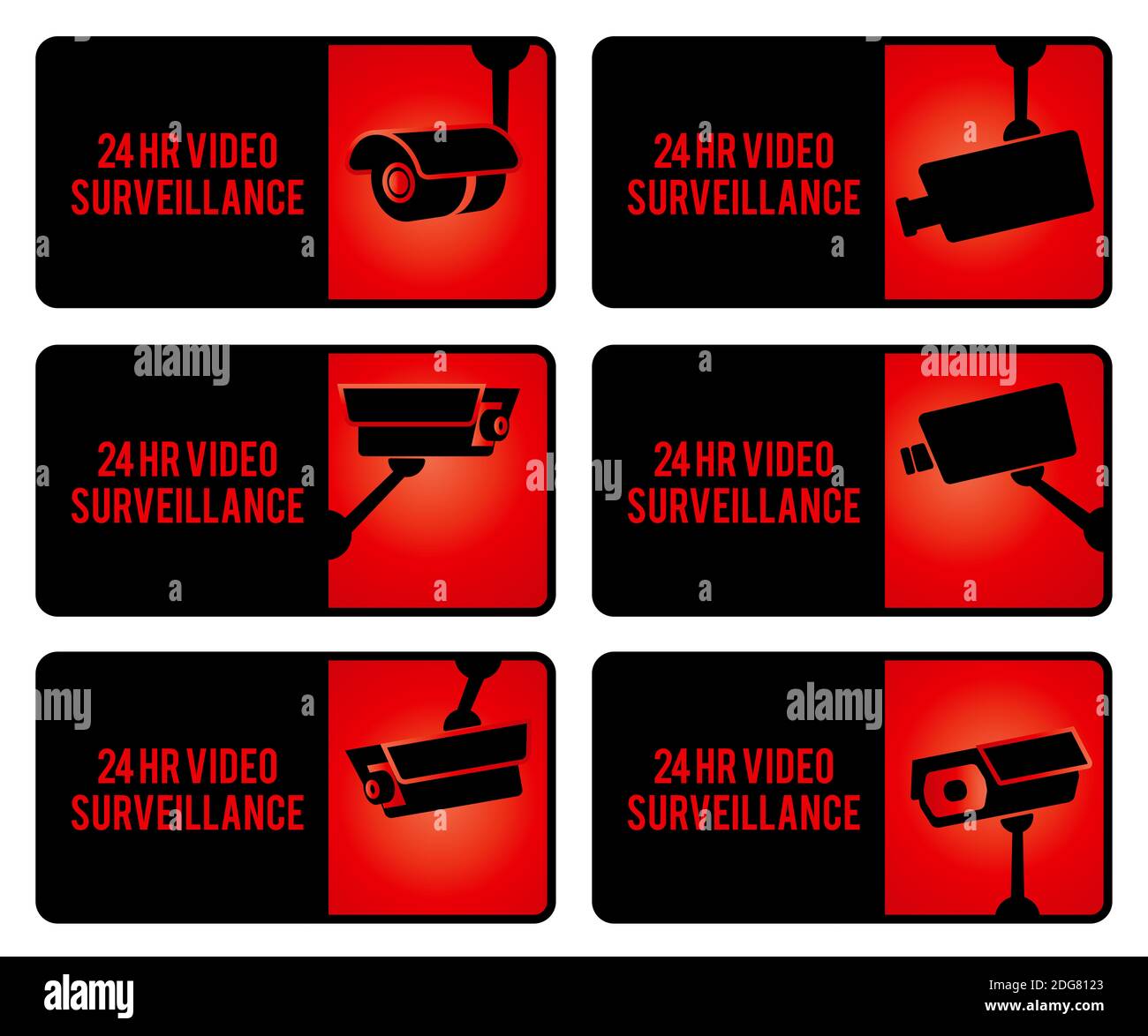 Set hazard warning symbols Cut Out Stock Images & Pictures - Alamy