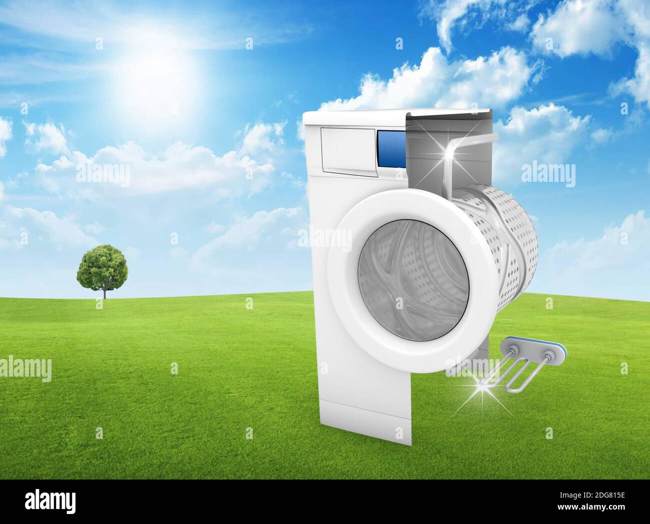 Washing machine clean Stock Photo - Alamy