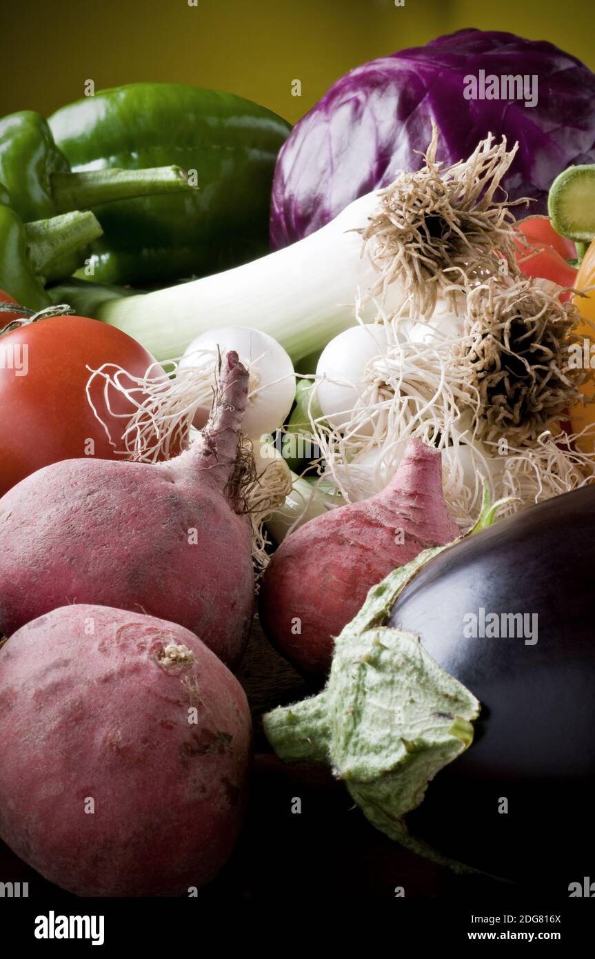 Fresh organic vegetables peppers hi-res stock photography and images ...