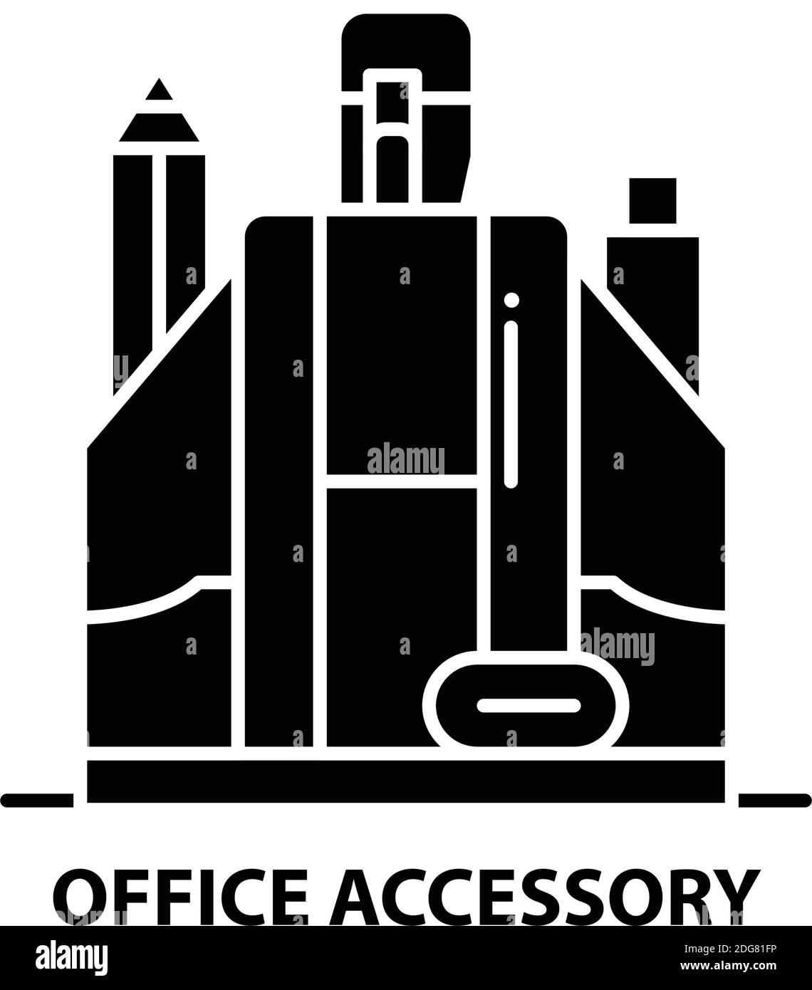 office accessory icon, black vector sign with editable strokes, concept ...