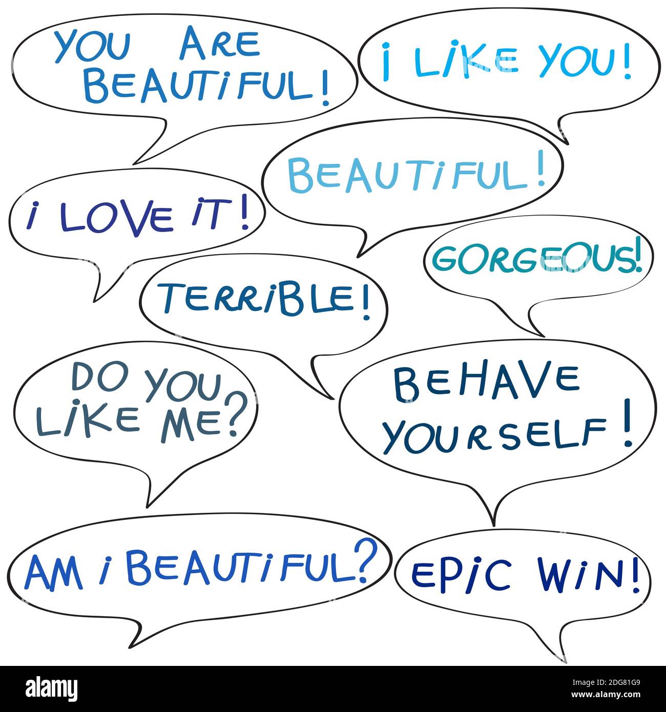 Color comics text Stock Photo - Alamy