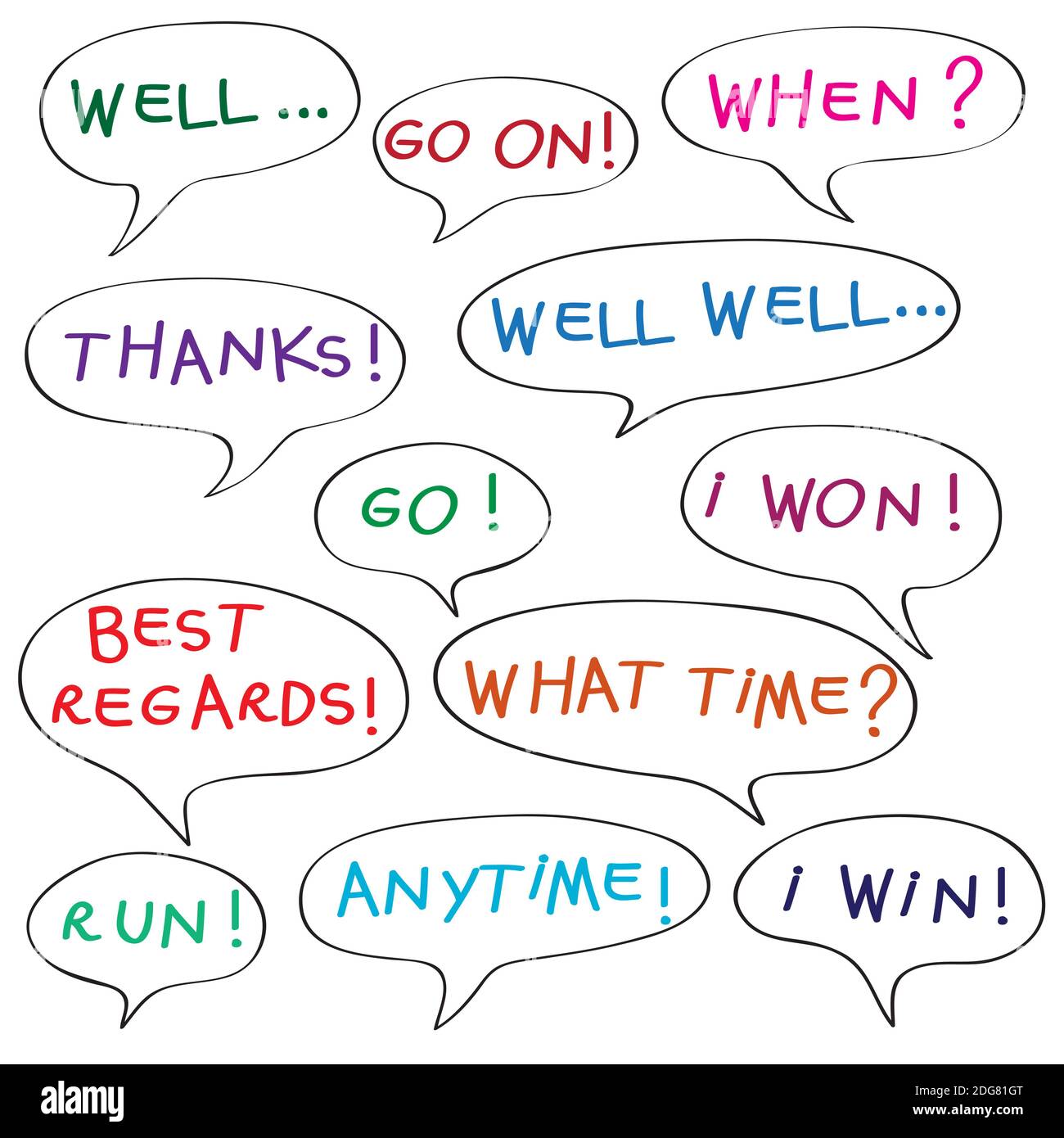 Color words collection Stock Photo - Alamy