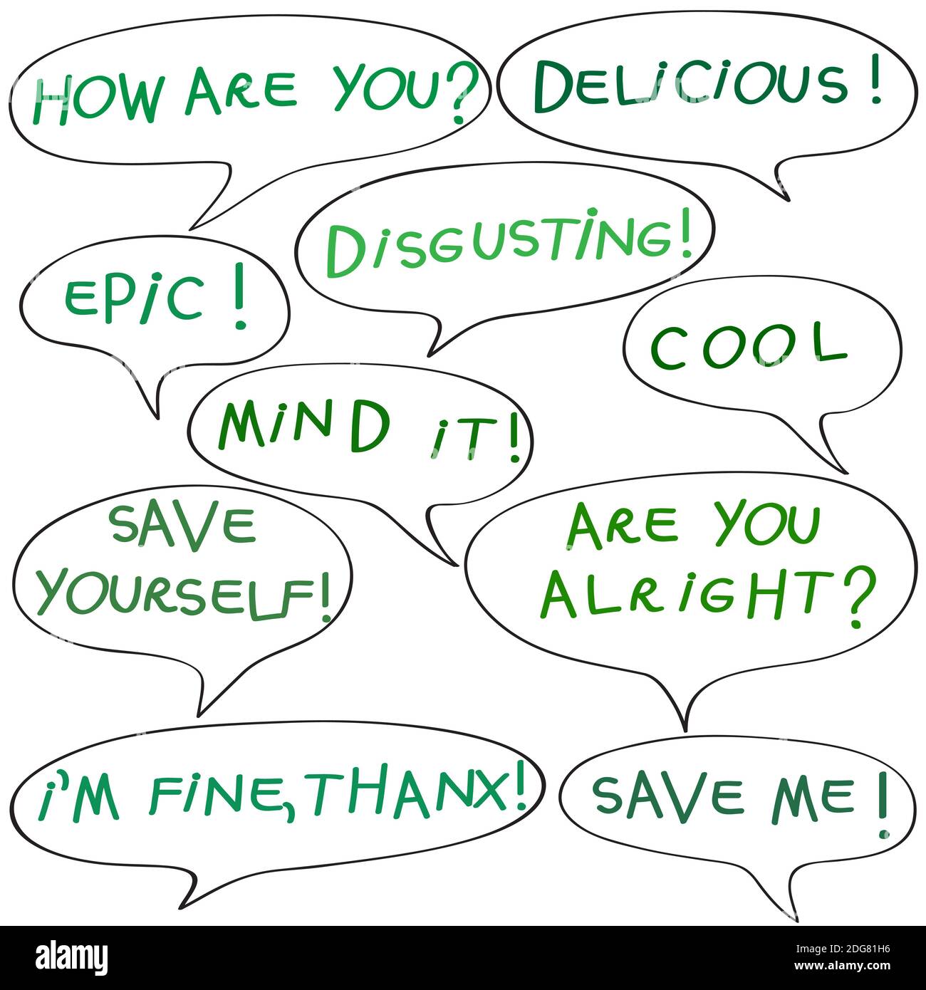 Color conversation templates Stock Photo - Alamy