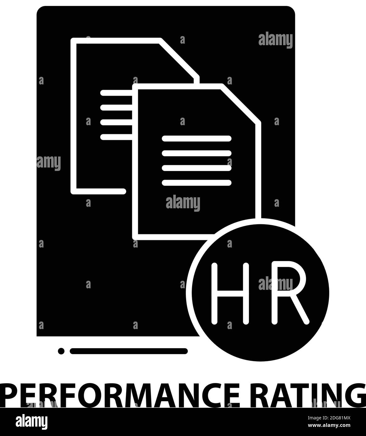 performance rating icon, black vector sign with editable strokes ...
