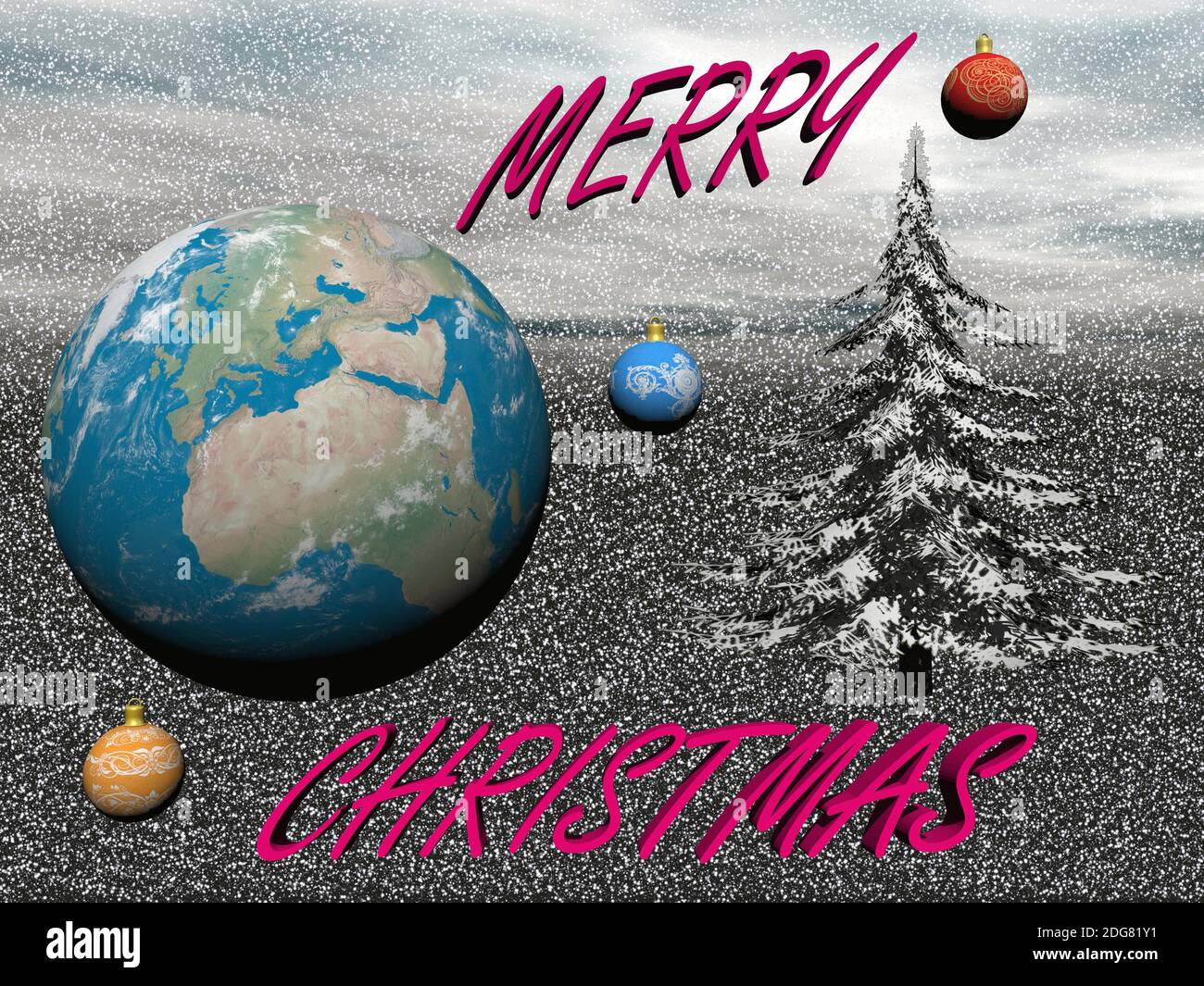 Merry christmas in 3d hi-res stock photography and images - Alamy