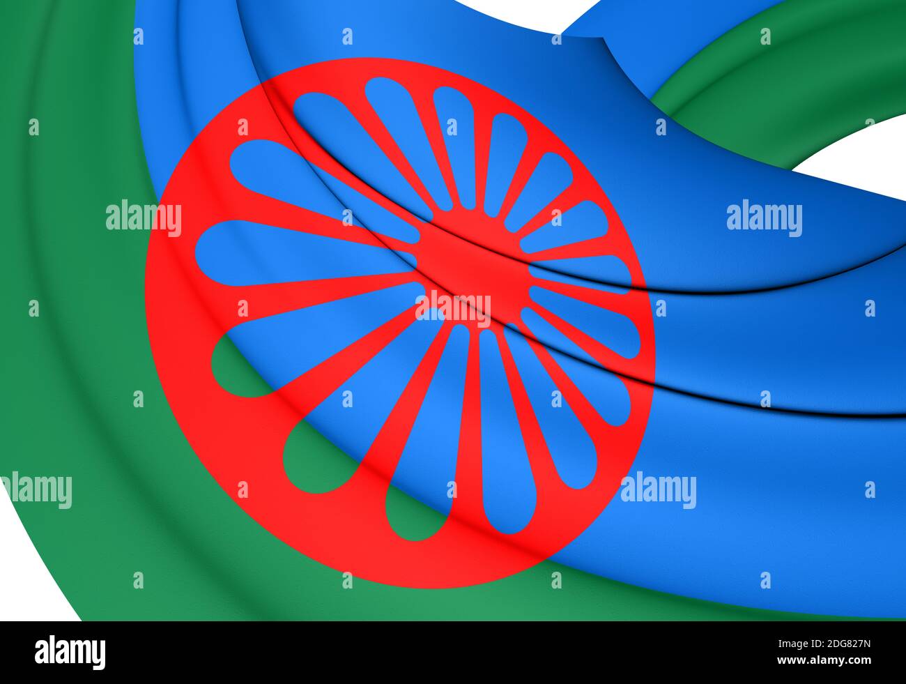 Flag of Romani People. Close Up Stock Photo - Alamy