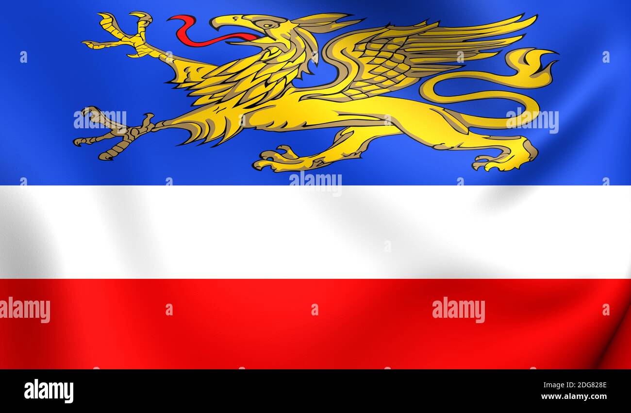 3D Flag of the Rostock Stock Photo - Alamy