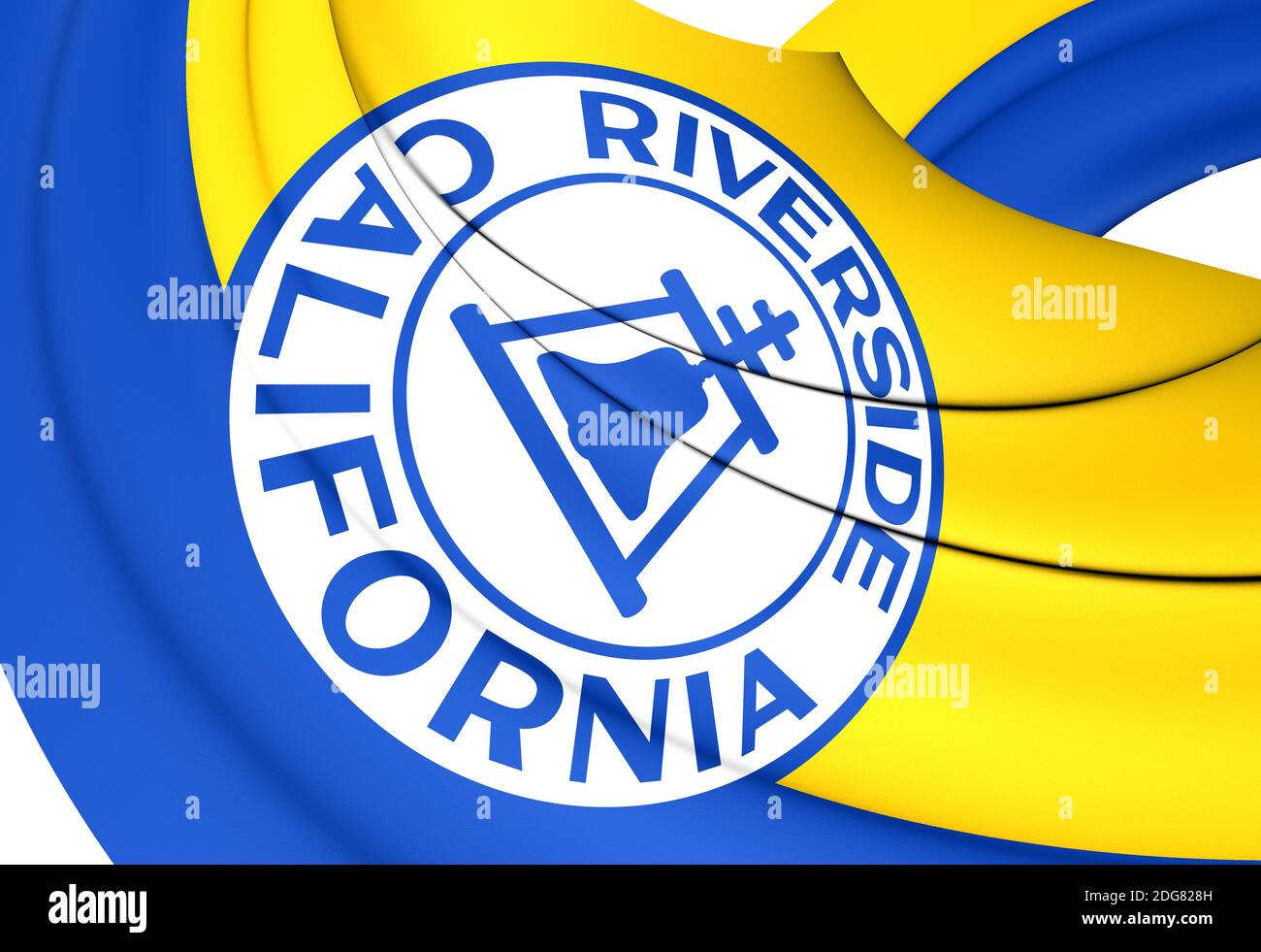 3D Flag of Riverside Stock Photo - Alamy