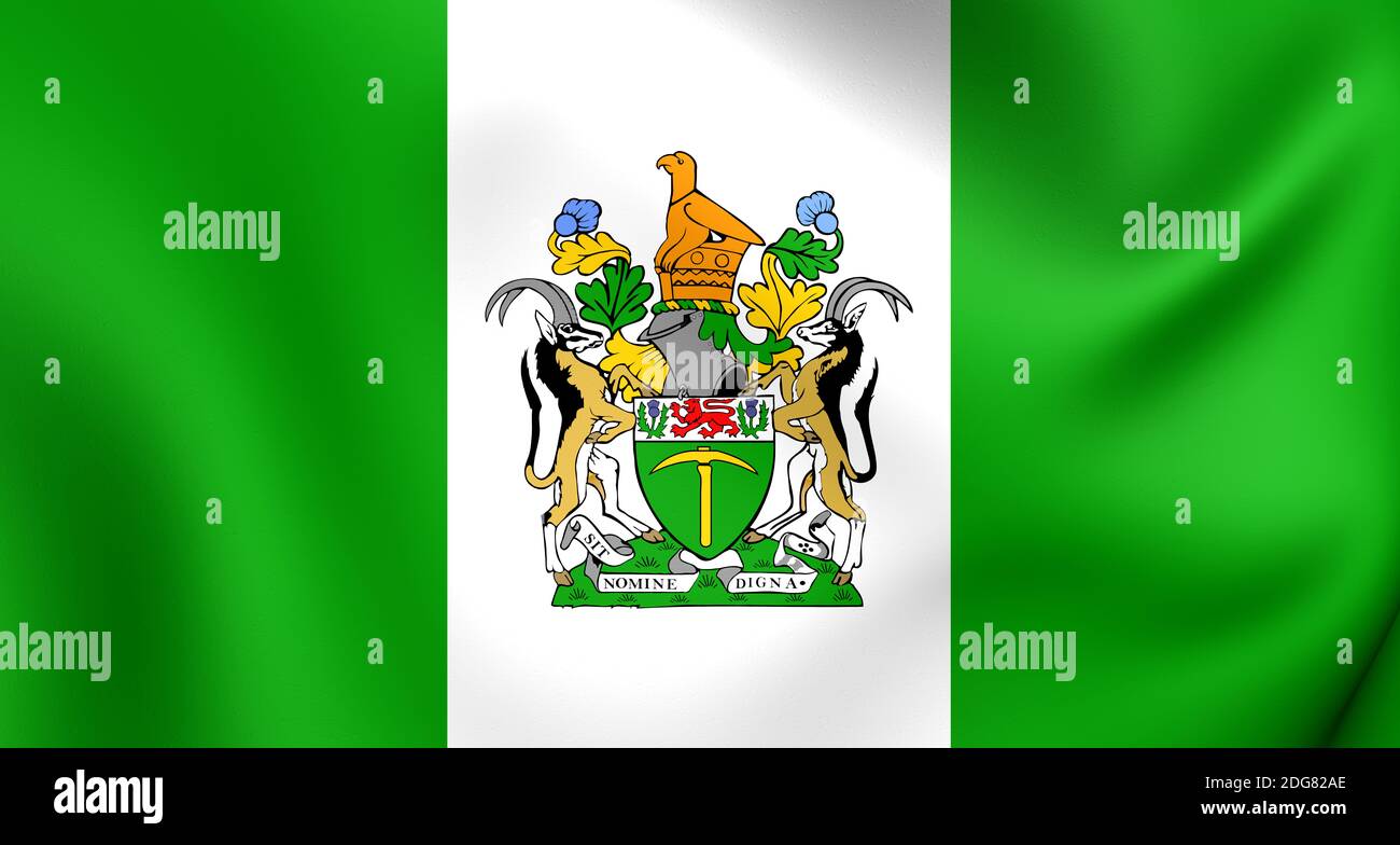 3D Flag of the Rhodesia. Close Up Stock Photo - Alamy