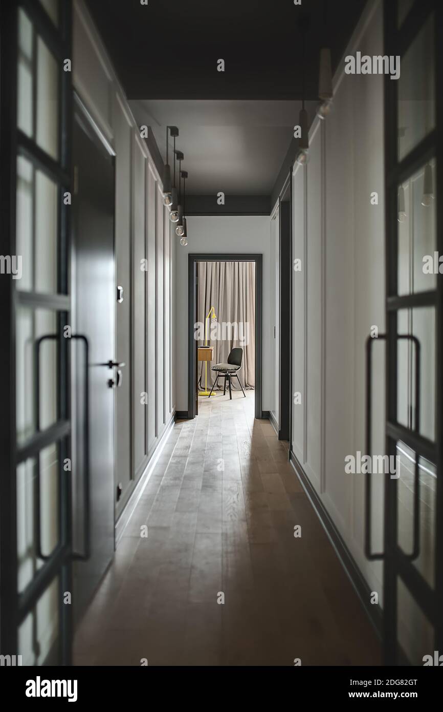 Corridor in modern style Stock Photo - Alamy