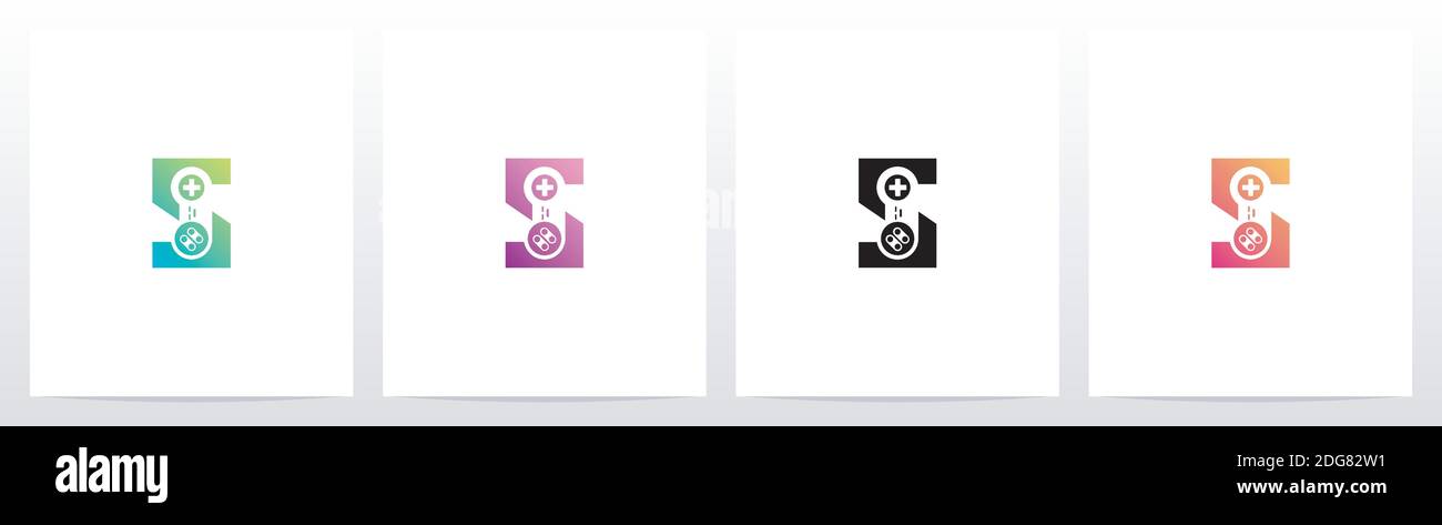 Game Controller On Letter Logo Design S Stock Vector Image & Art - Alamy