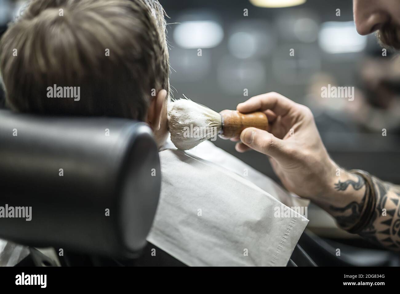 Funny shaving of little boy Stock Photo - Alamy
