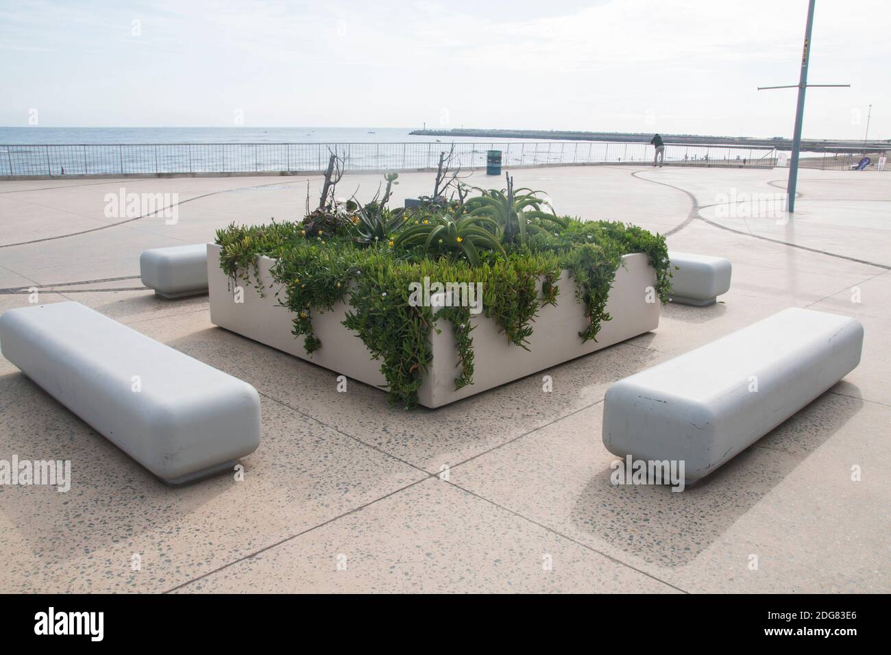Boardwalk at Durban beachfront overlooking ocean Stock Photo - Alamy