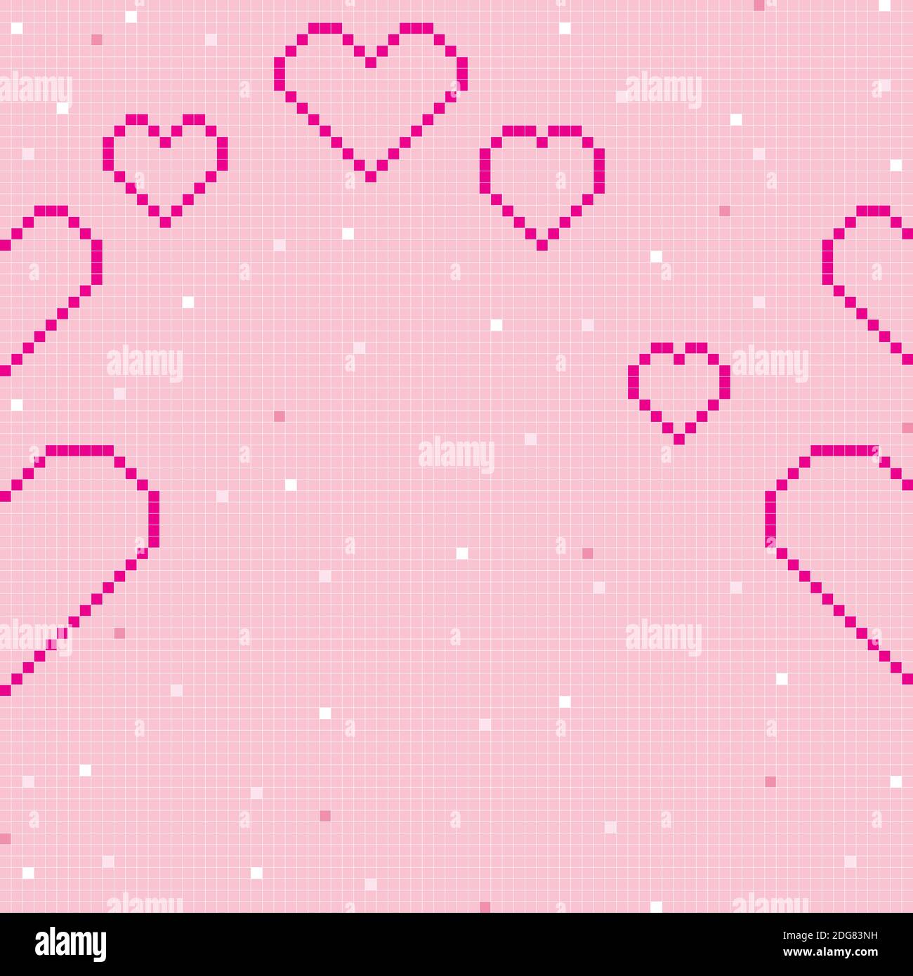 Sparse glitter hearts pattern Stock Photo - Alamy