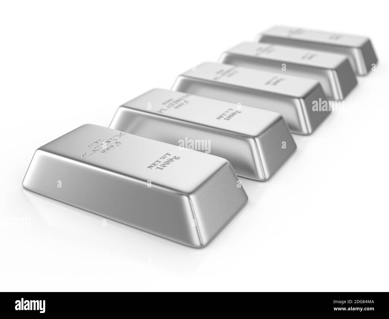 Platinum bars on a white background. 3D illustration Stock Photo - Alamy