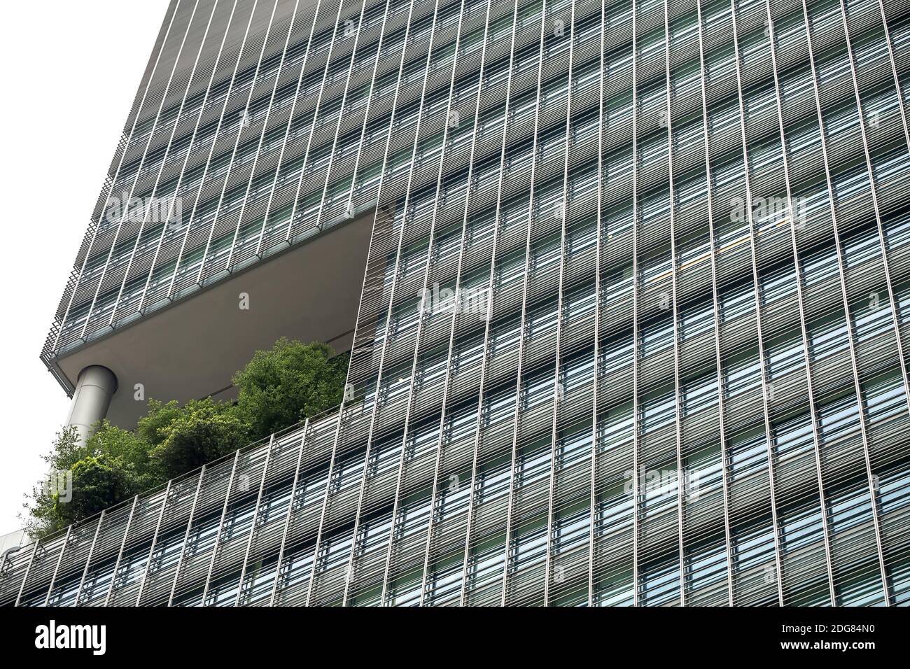 Skyscraper with green terrace Stock Photo - Alamy