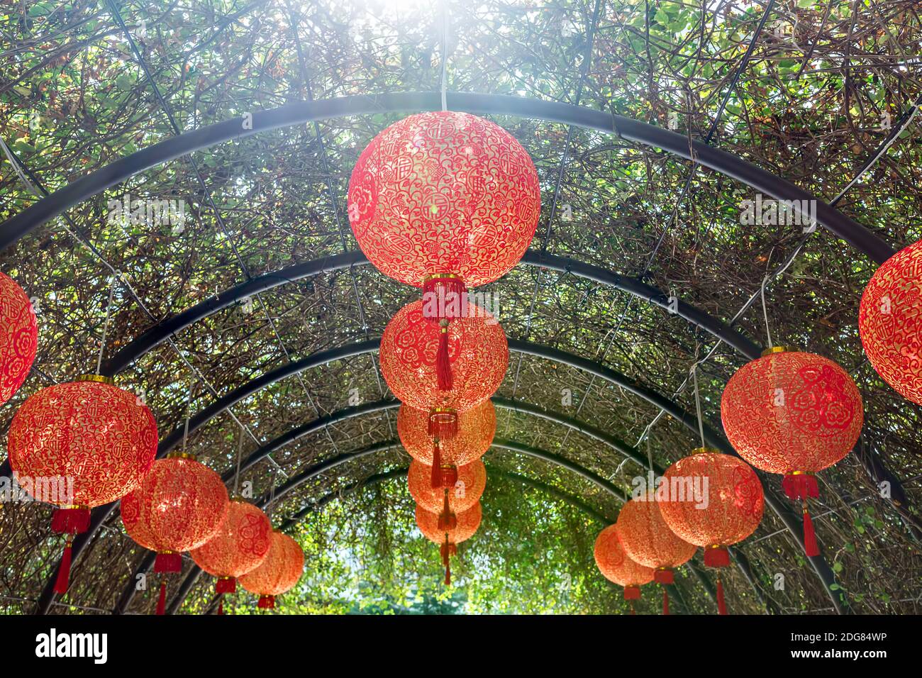 Asian red lanterns Stock Photo - Alamy