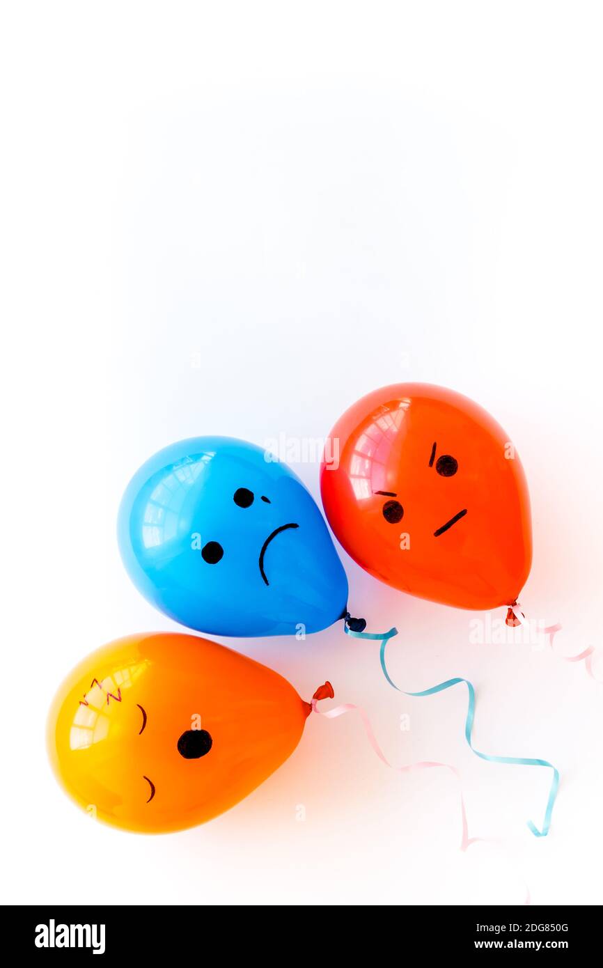 Happy balloons and sad balloon Cut Out Stock Images & Pictures - Alamy