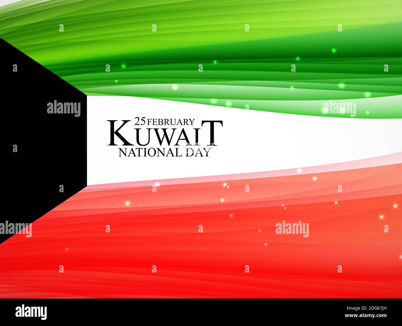 25 february Kuwait national day background Template design for card ...