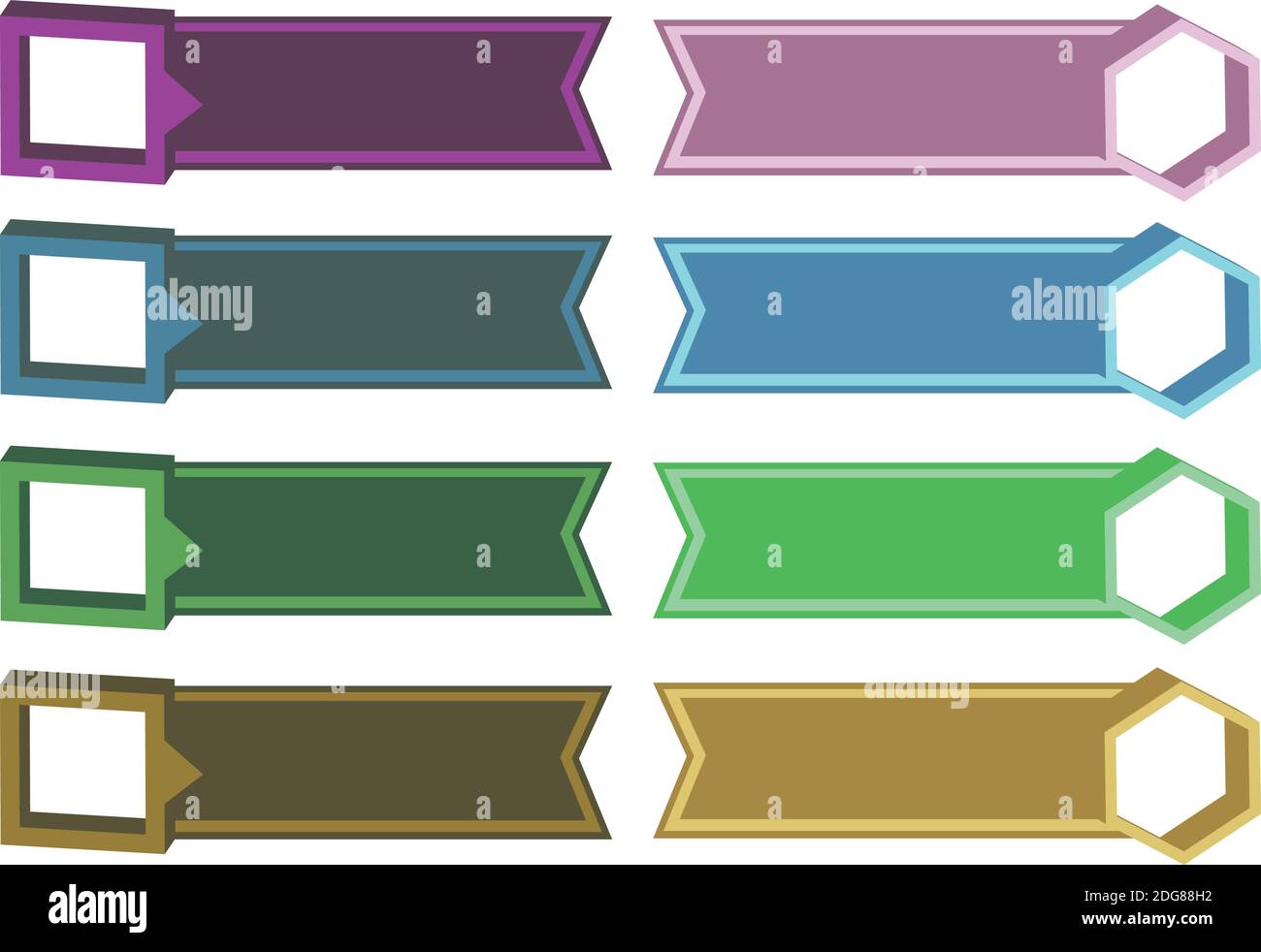 Vector illustration of labels and tags with spaces for text input Stock ...