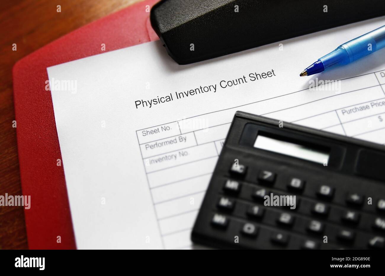 Business inventory sheet Stock Photo - Alamy
