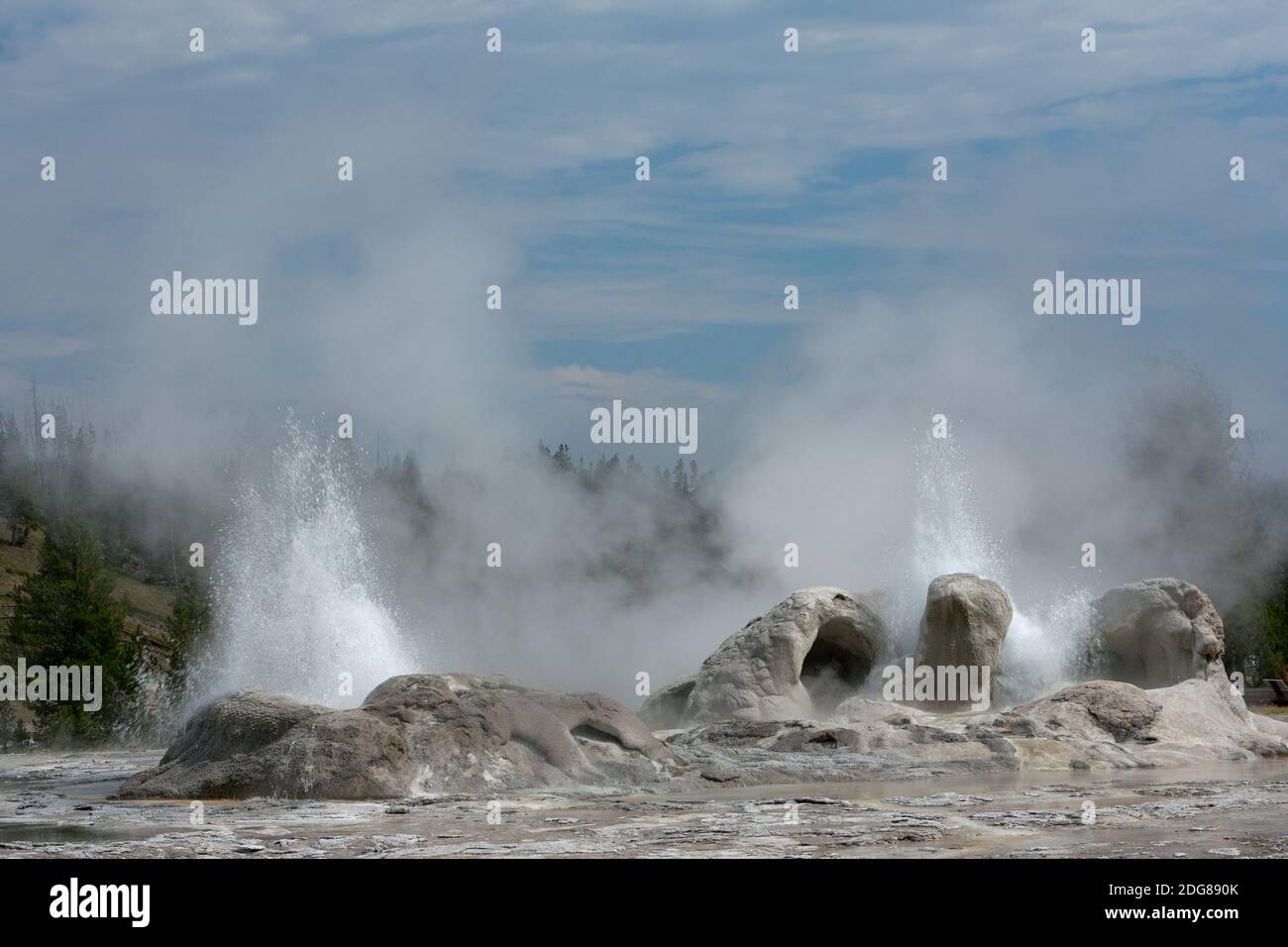 The most unusual shaped eight foot cone, Grotto Geyser also has a most ...