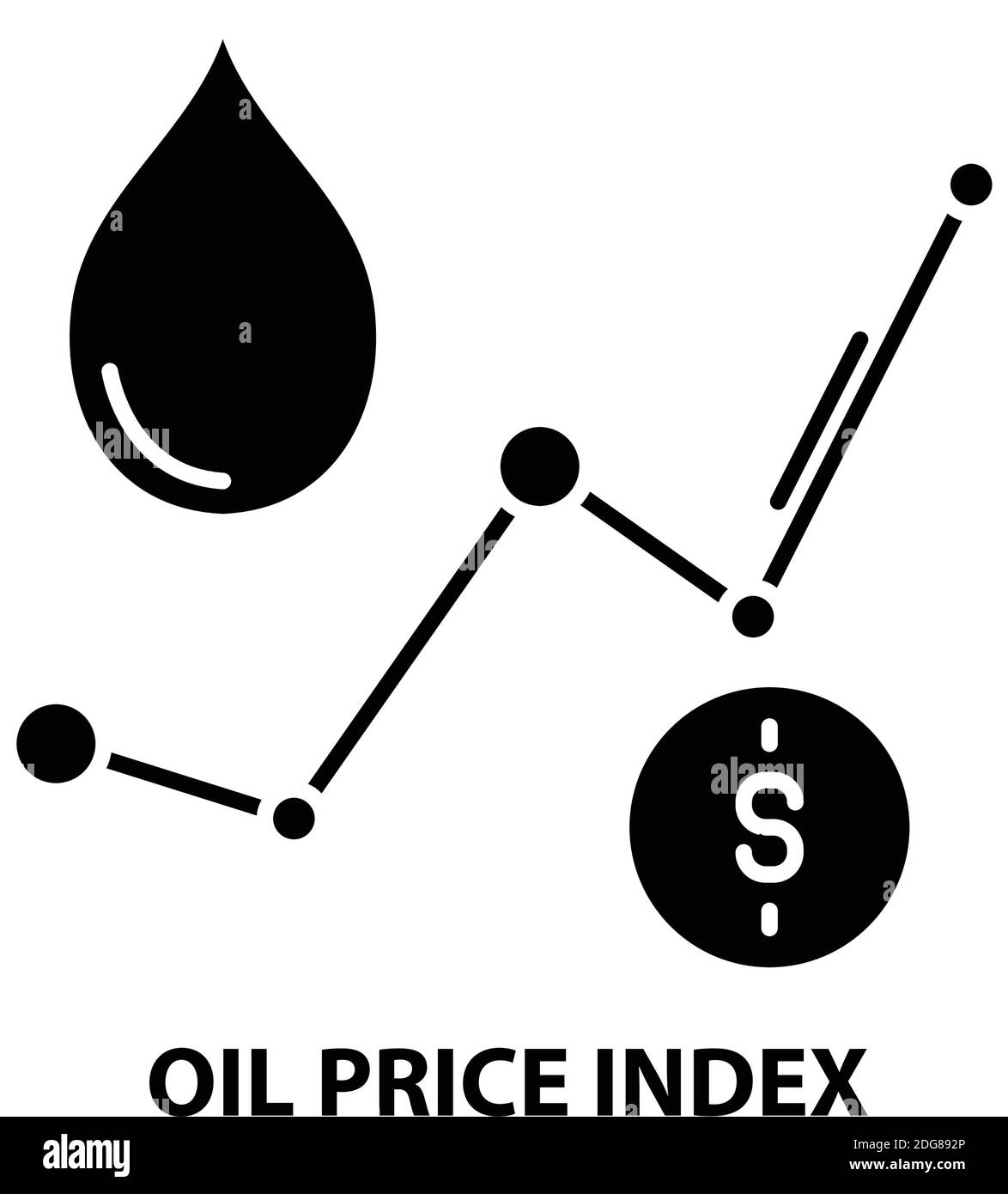 oil price index icon, black vector sign with editable strokes, concept illustration Stock Vector ...