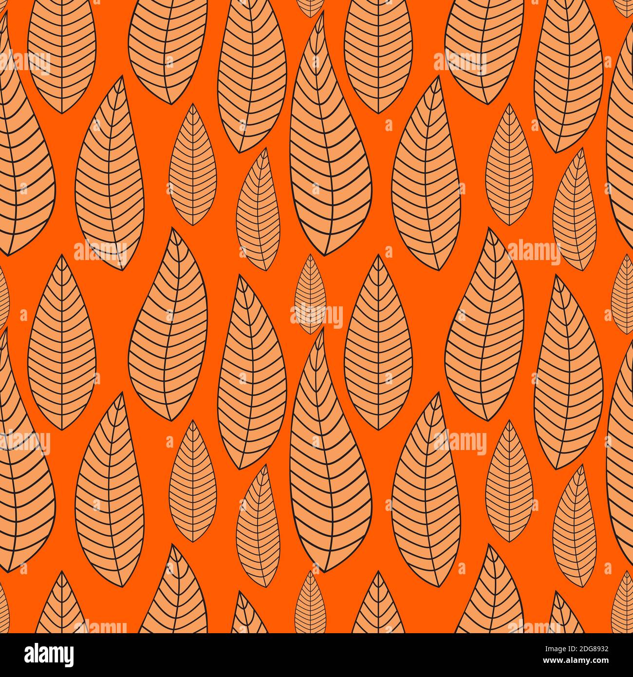 Abstract Natural Seamless Background with Leaves. Illustration Stock ...