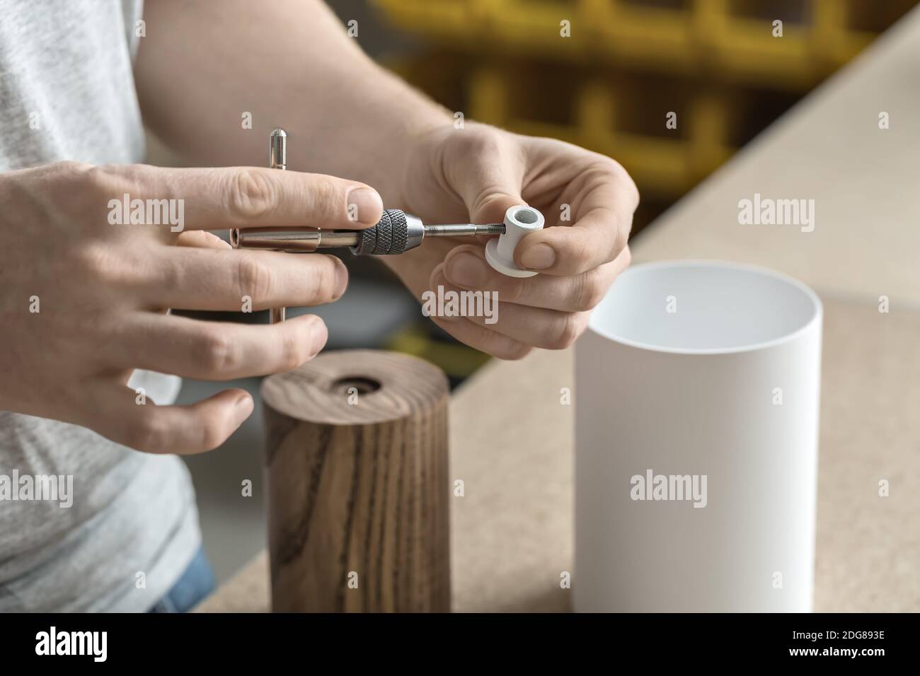 Close up man using metal hi-res stock photography and images - Alamy