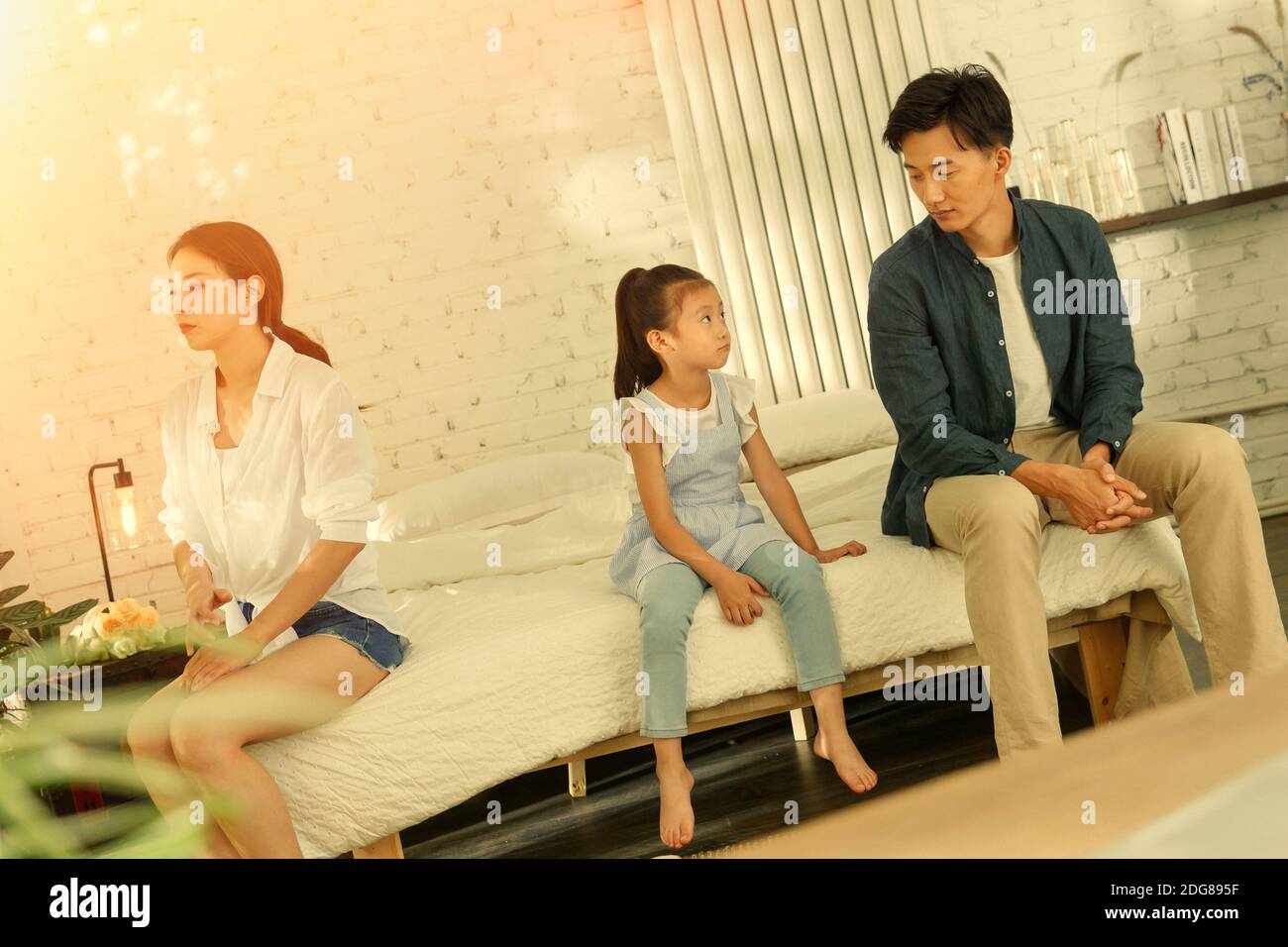 Parents quarrel in front of the children Stock Photo - Alamy