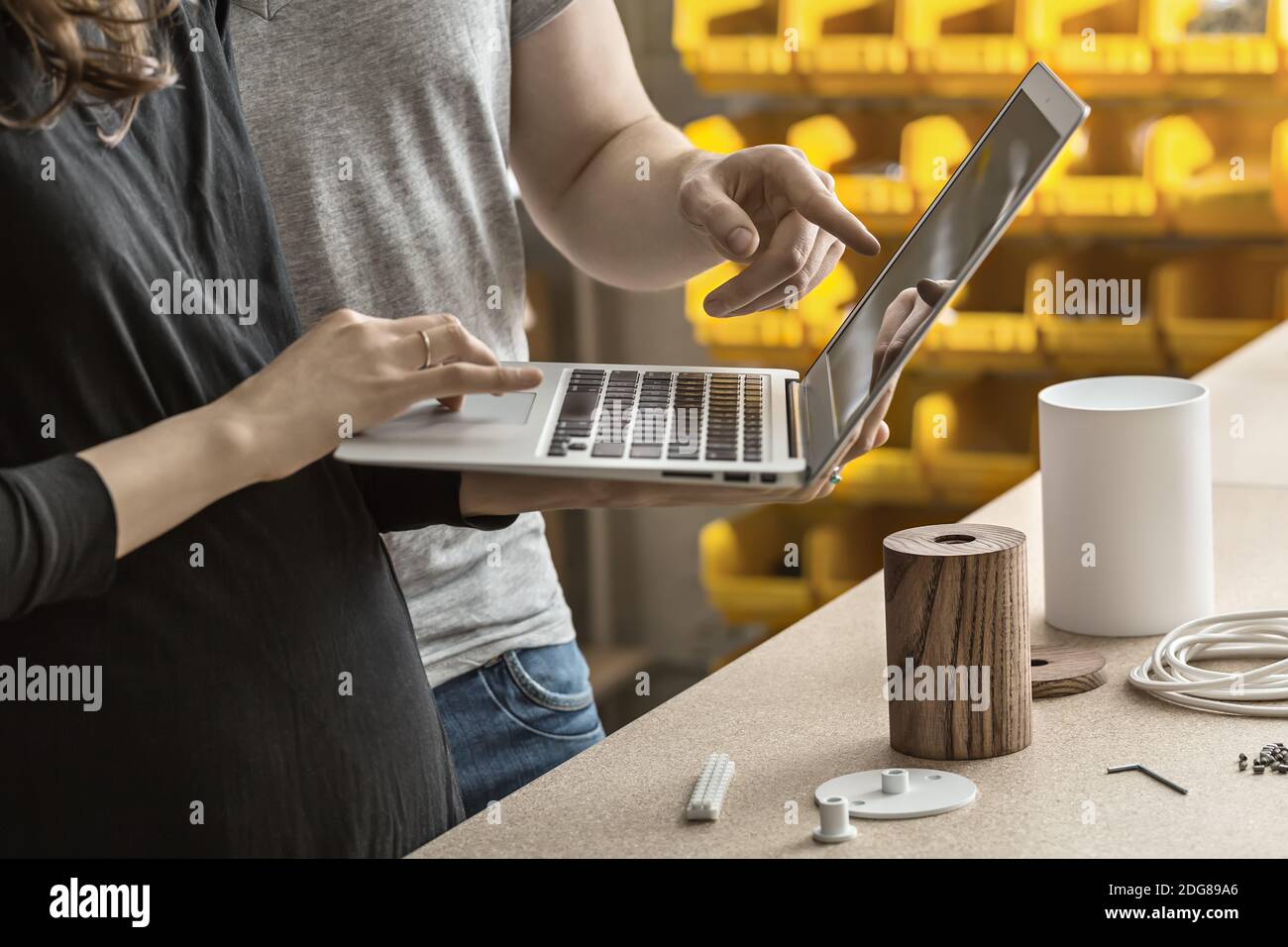 Woman in workshop using hi-res stock photography and images - Alamy